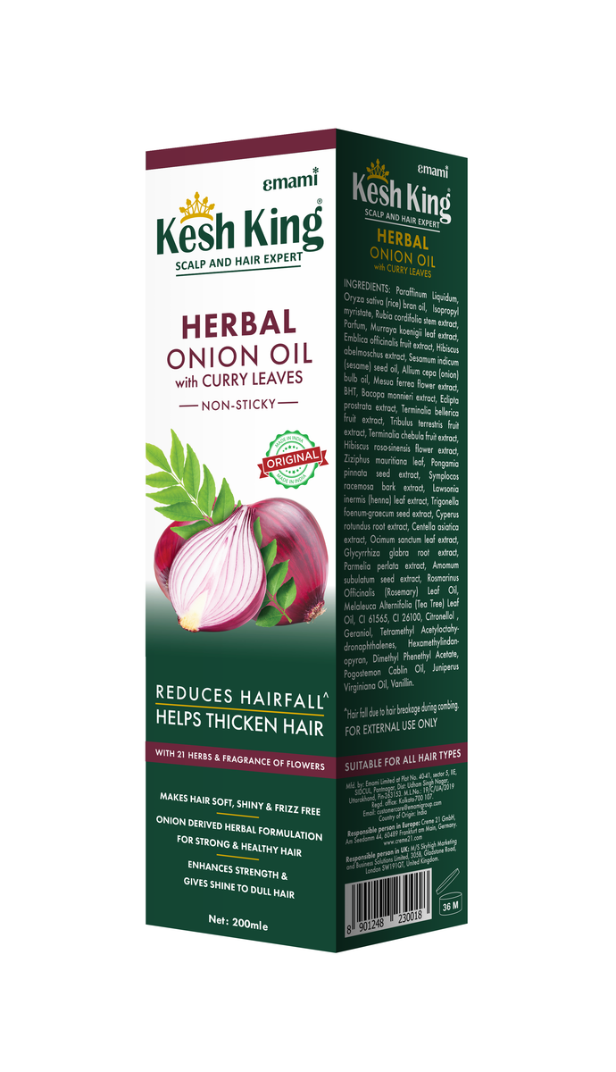 Emami Kesh King Hair Oil (Onion With Curry Leaves) 200ml – SUJASH
