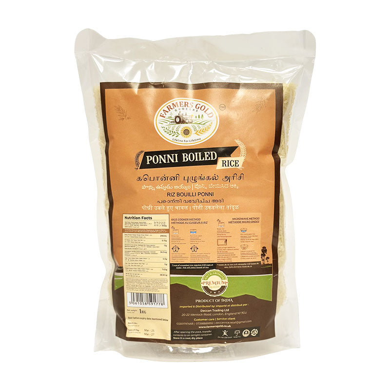 Farmers Gold Ponni Boiled Rice 1Kg – SUJASH
