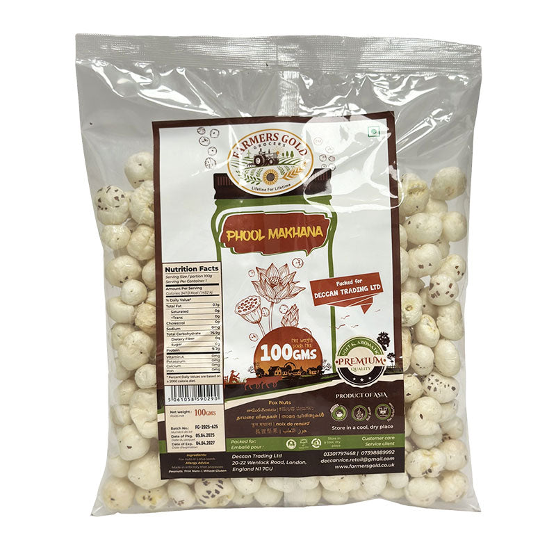 Farmers Gold Phool Makhana 100g – SUJASH
