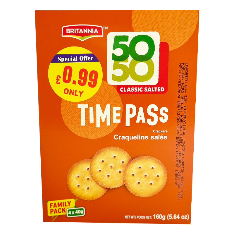 Britannia 50-50 Classic Salted Time Pass 160g – SUJASH