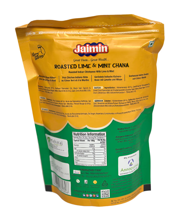 Jaimin Roasted Lime and Mint Chana 200g – SUJASH