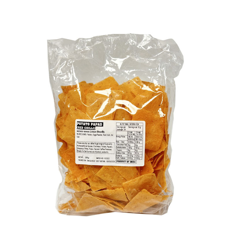 Marathi Swad Potato Papad Red Chilli 200G – SUJASH
