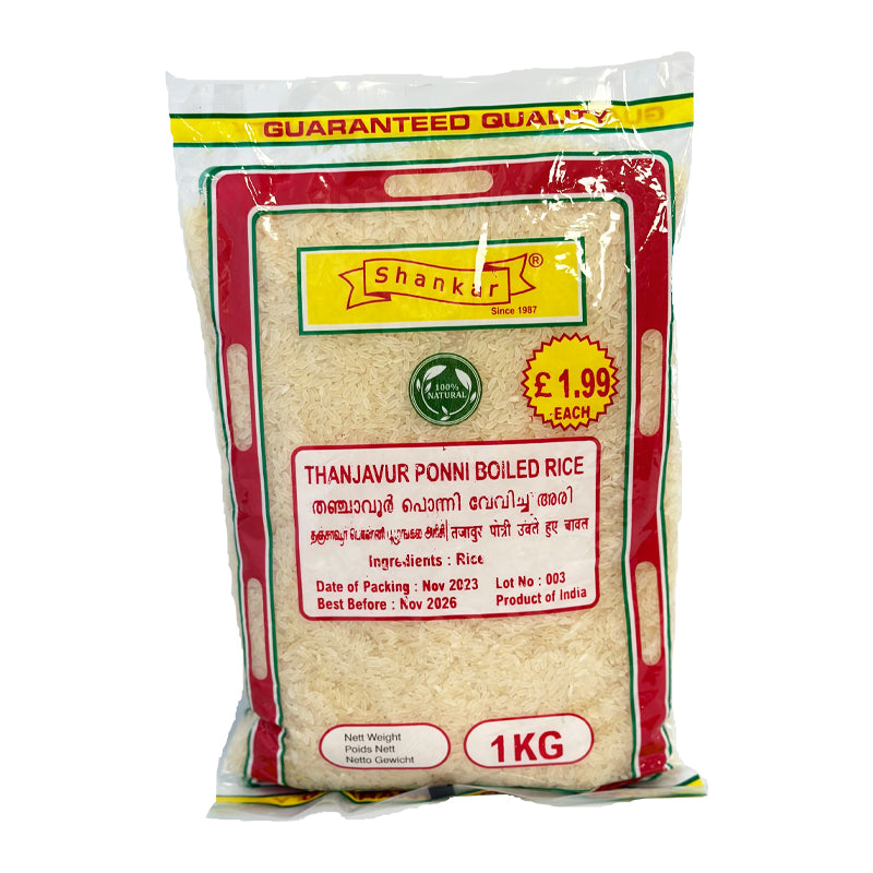 Shankar Thanjavur Ponni Boiled Rice 1kg – SUJASH