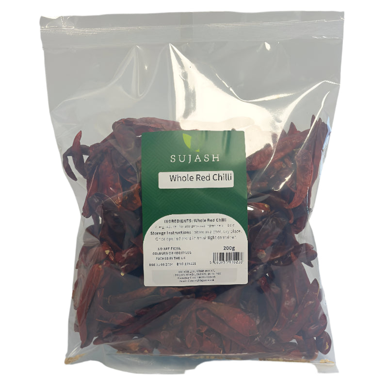 Sujash Whole Red Chilli 200g – SUJASH