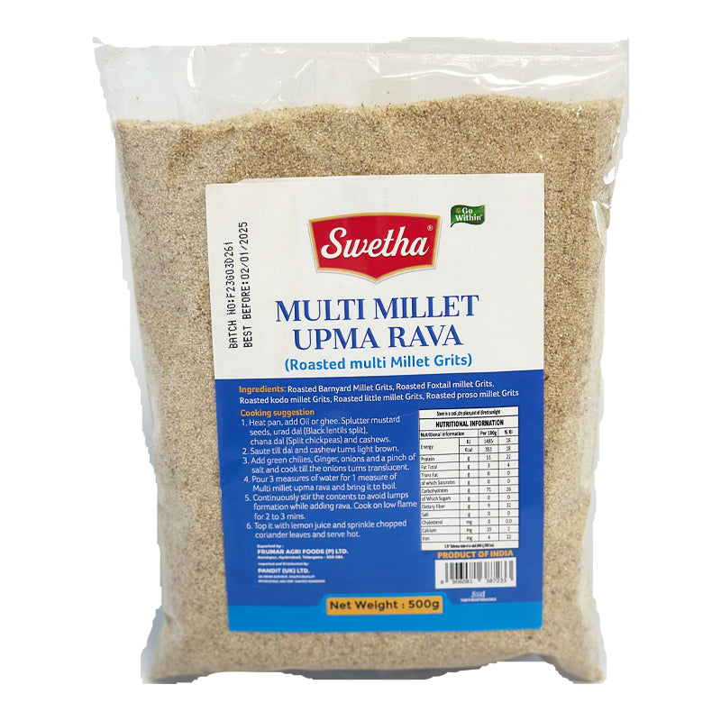 Telugu Multi Millet Upma Rava 500g – SUJASH