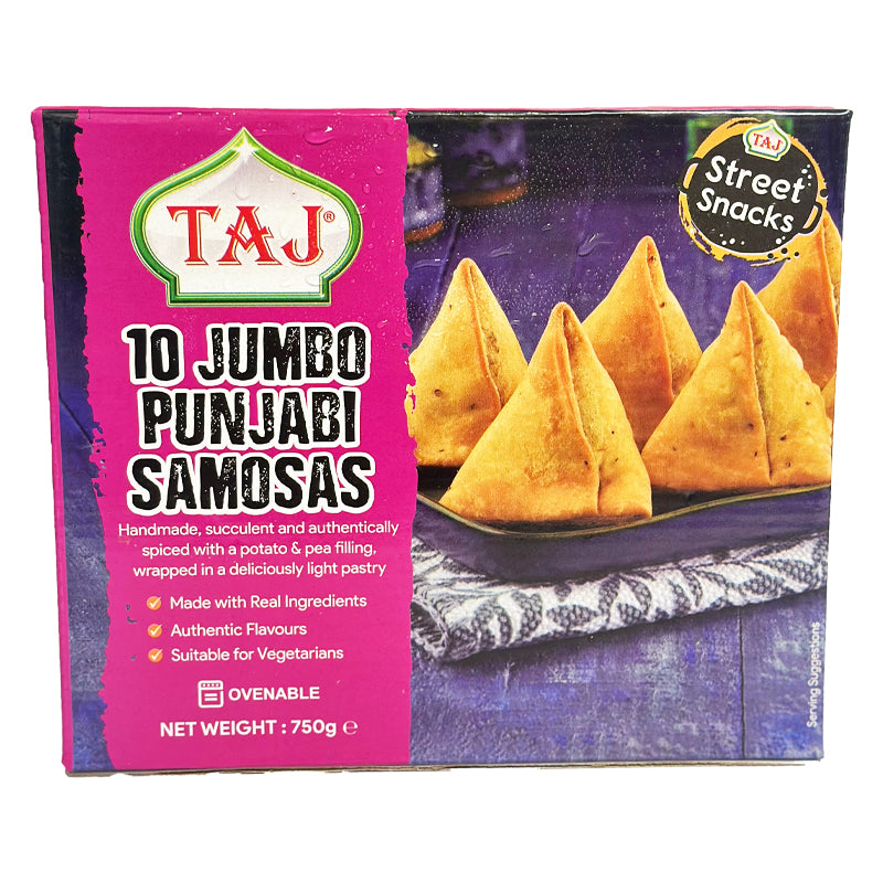 Taj Jumbo Punjabi Samosa (Pack of 10) – SUJASH