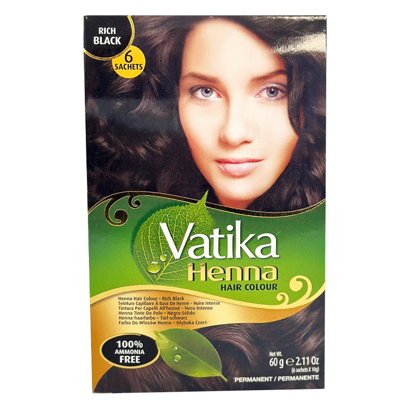 Vatika Henna Rich Black Colour 60g – SUJASH